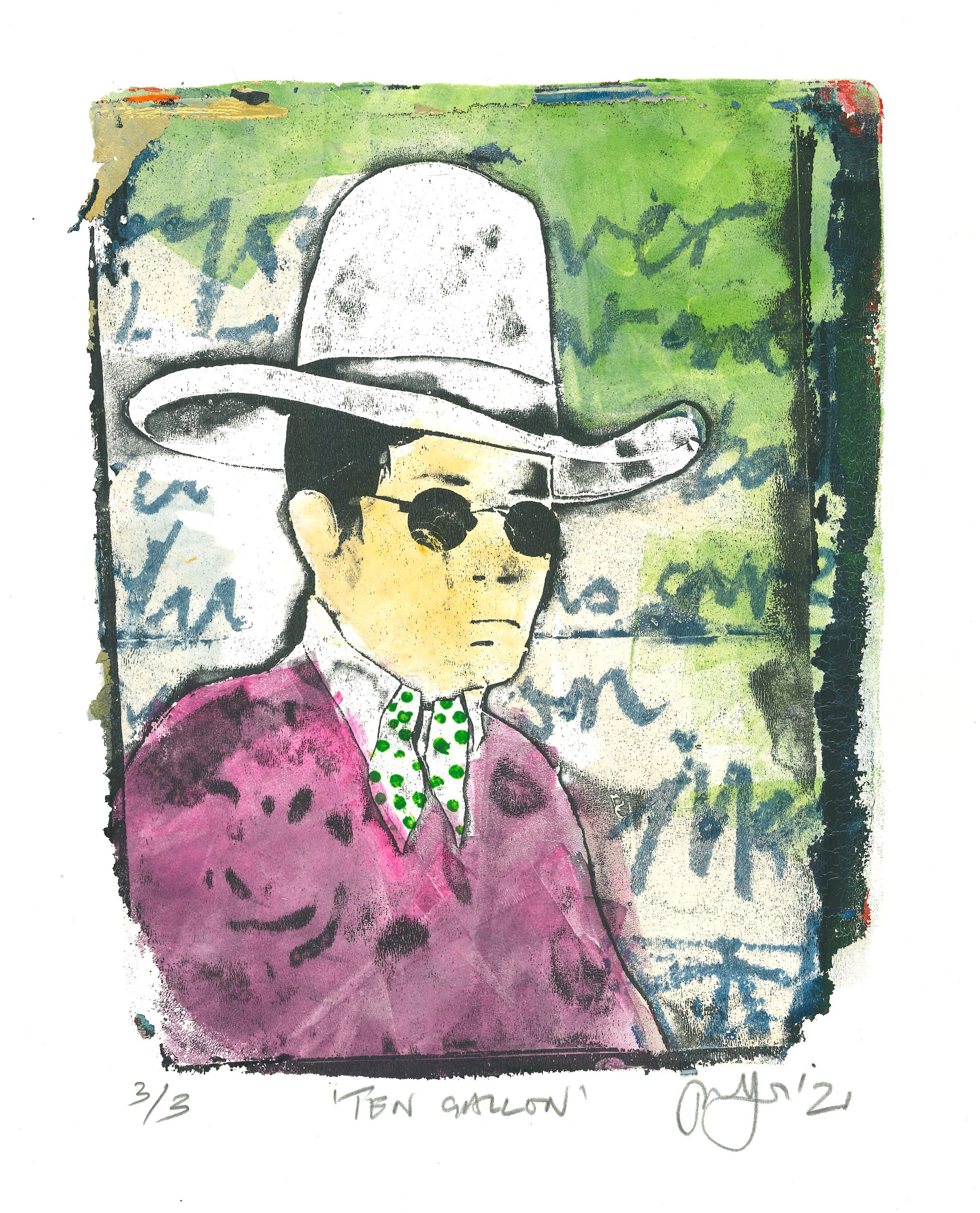 'Ten gallon man #3' – Mark Yeates Art